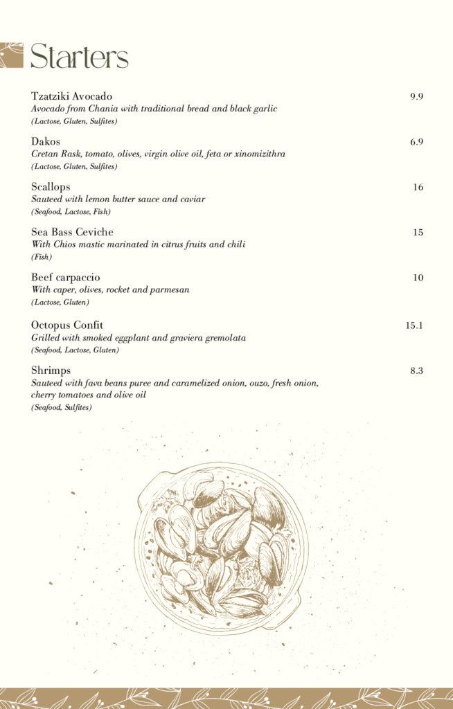 Menu - Elia Restaurant